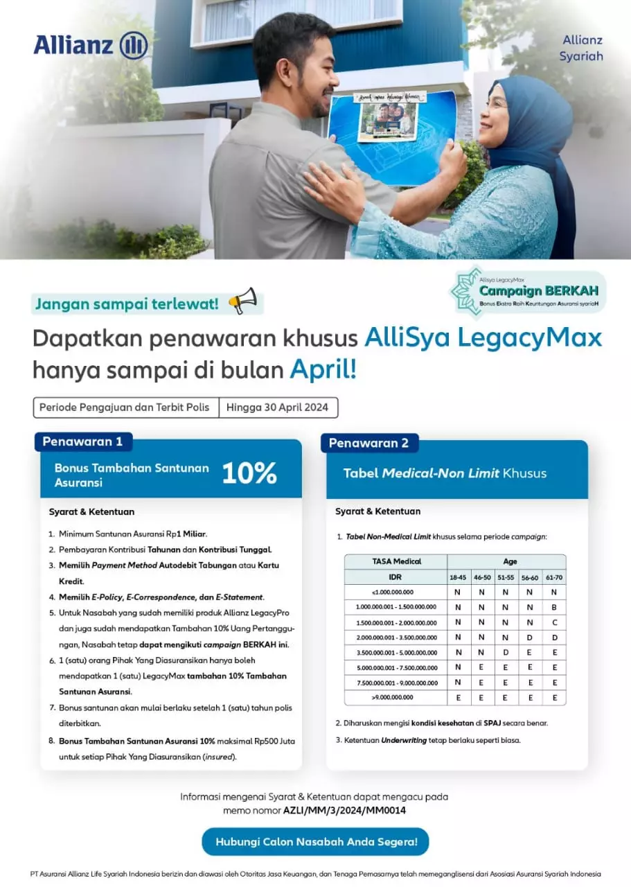 Allianz Life Syariah Luncurkan Allisya Legacy Max